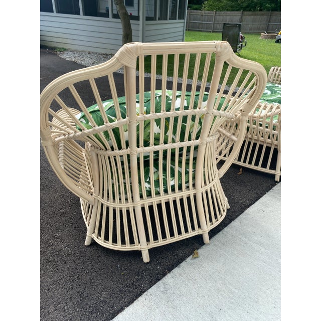 1970s Ficks Reed Vintage Bamboo Sofa and Chair With Tommy Bahama ...