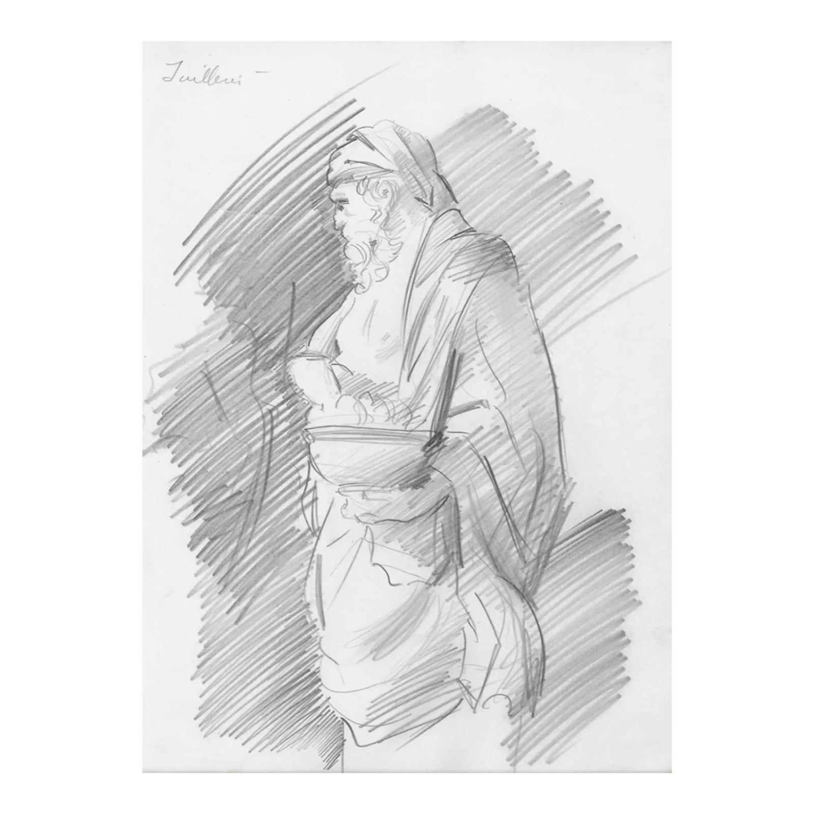 1957 Sculpture Drawing by Charles Mount | Chairish