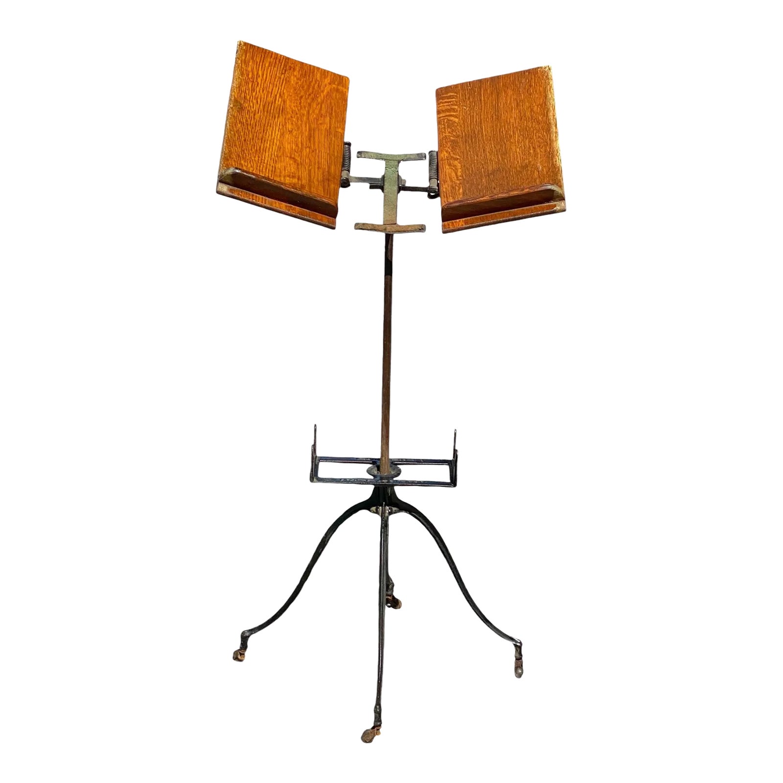 Late 19th Century Antique Victorian Cast Iron & Oak Dictionary Stand ...