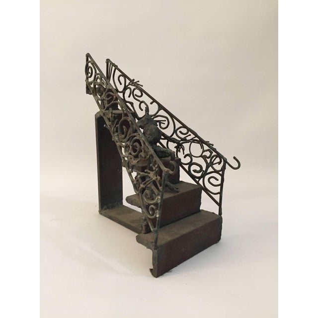 Macabre Surreal Brutalist Steel Step Sculpture | Chairish