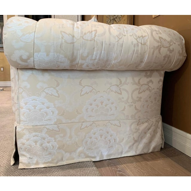 1990s Rolled Arm 8 Foot Tufted Sofa | Chairish