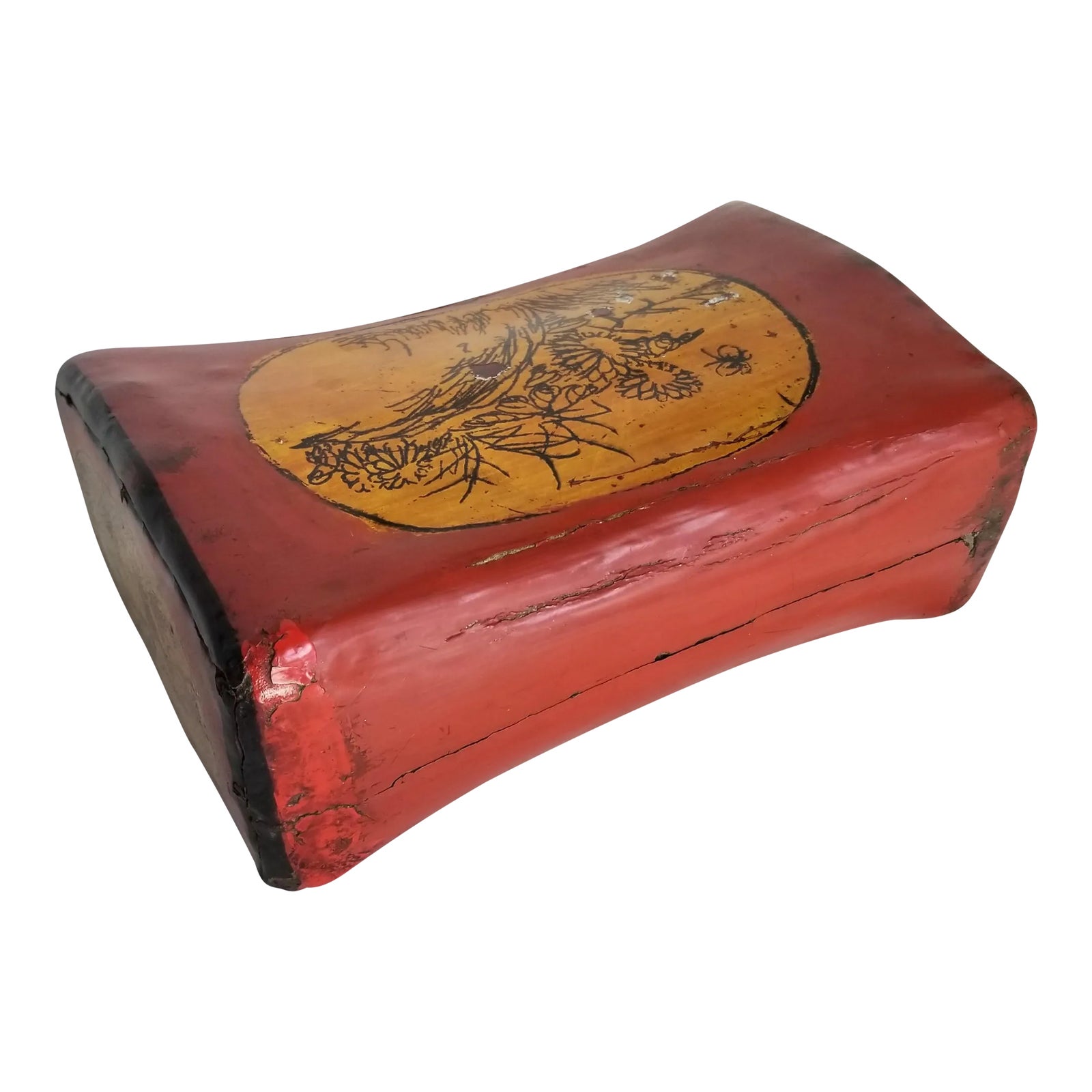 Mid 19th Century Lacquered Chinese Opium Pillow Chairish