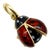 1970s 14k Gold Enamel Ladybug Charm | Chairish