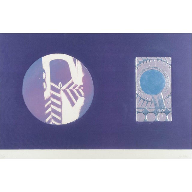 Gino Scarpa, Color Lithograph with Silver Leaf, 1970s, Paper | Chairish