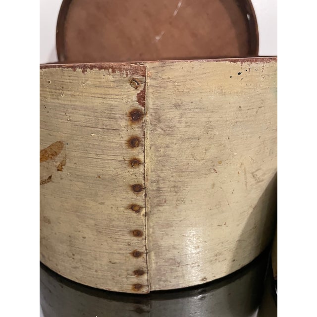 Set of 3 Antique Shaker Round Stacking Boxes | Chairish