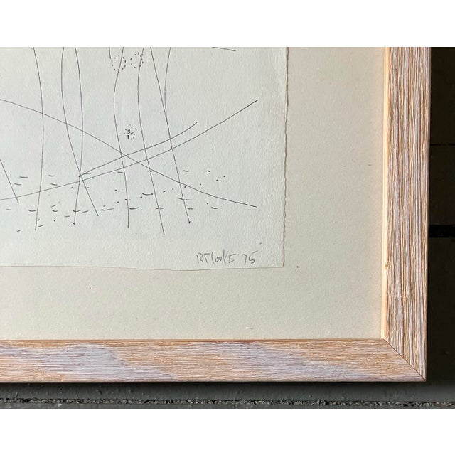 1970s Original Robert Cook Abstract Pen & Ink Drawing | Chairish