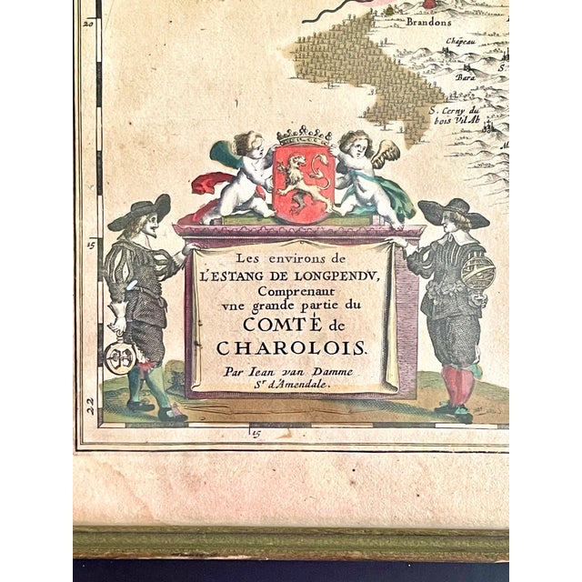 1640 Willem Blaeu Map of Charolois, France (Burgundy) | Chairish