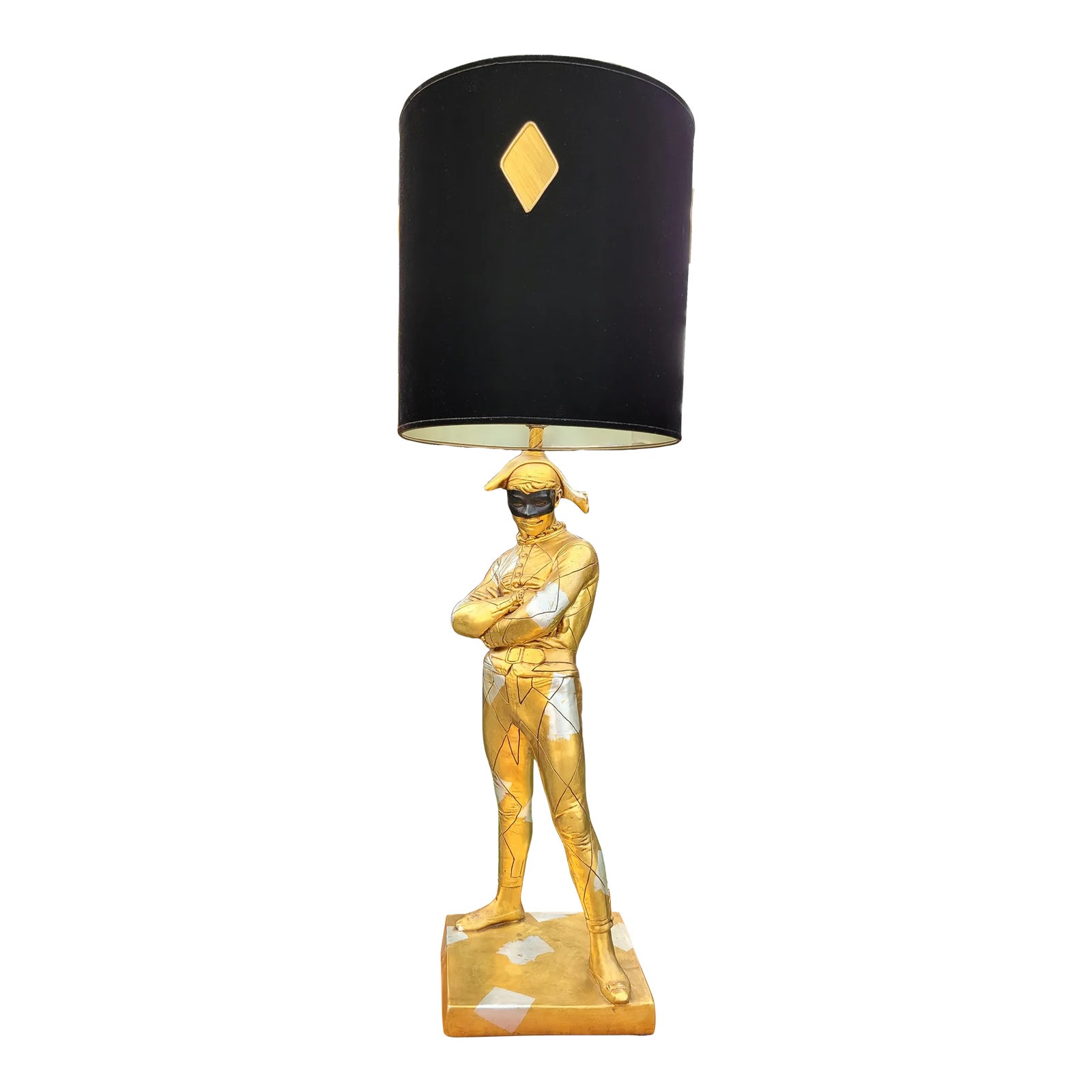 Mid Century Harlequin Jester Lamp | Chairish