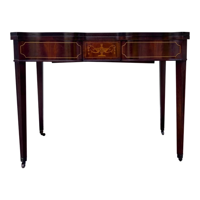 1920s Antique Federal Style Mahogany Flip Top Expanding Console Game ...