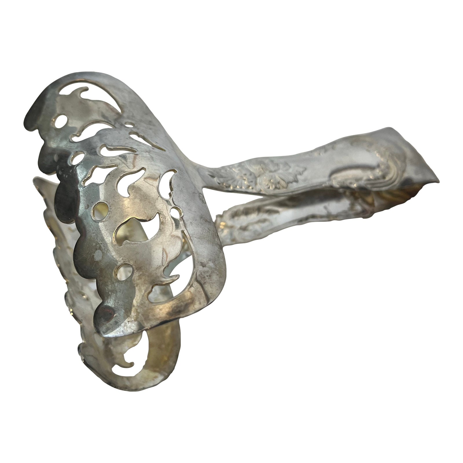 1960s Godinger for Tiffany Silver Plated Serving Tongs | Chairish