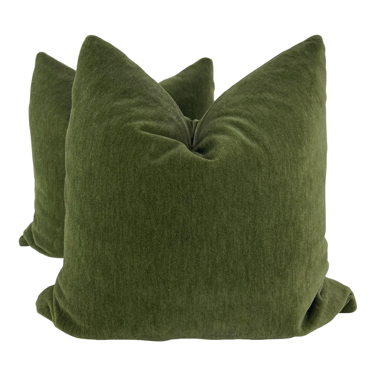 Chelsea Textiles "Alpaca Velvet" in Sunflower Seed 22" Pillows-A Pair ...