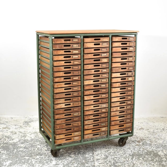 Vintage Industrial Haberdashery Storage Drawer Unit, 1940s | Chairish