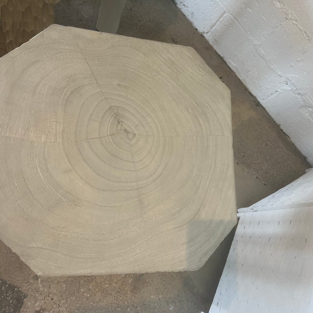 Faux Bois Pair of Bliss Studio Pilar Accent Tables | Chairish