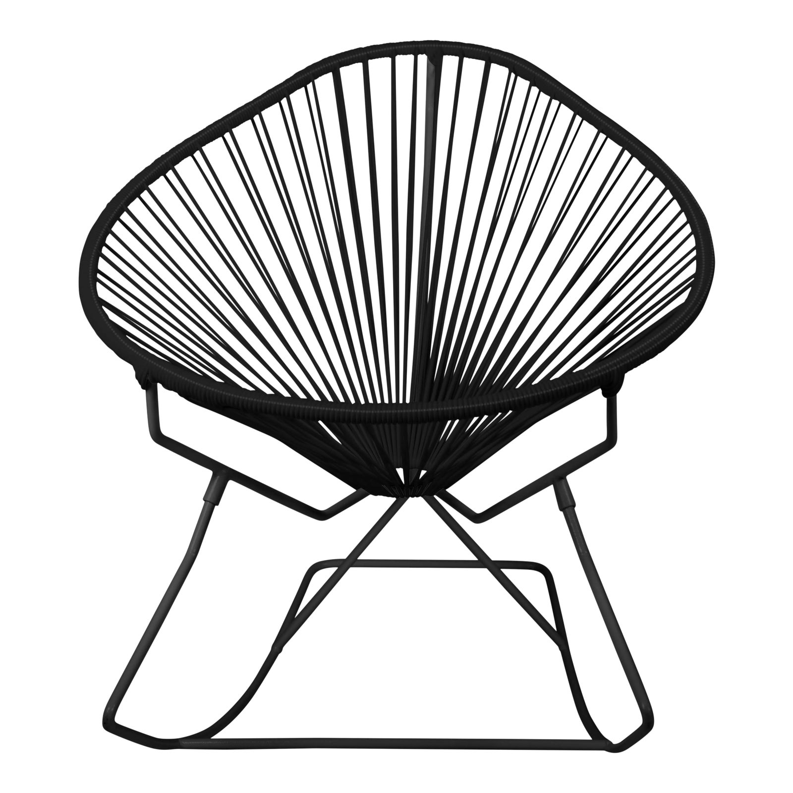 Black on Black Acapulco Rocker | Chairish