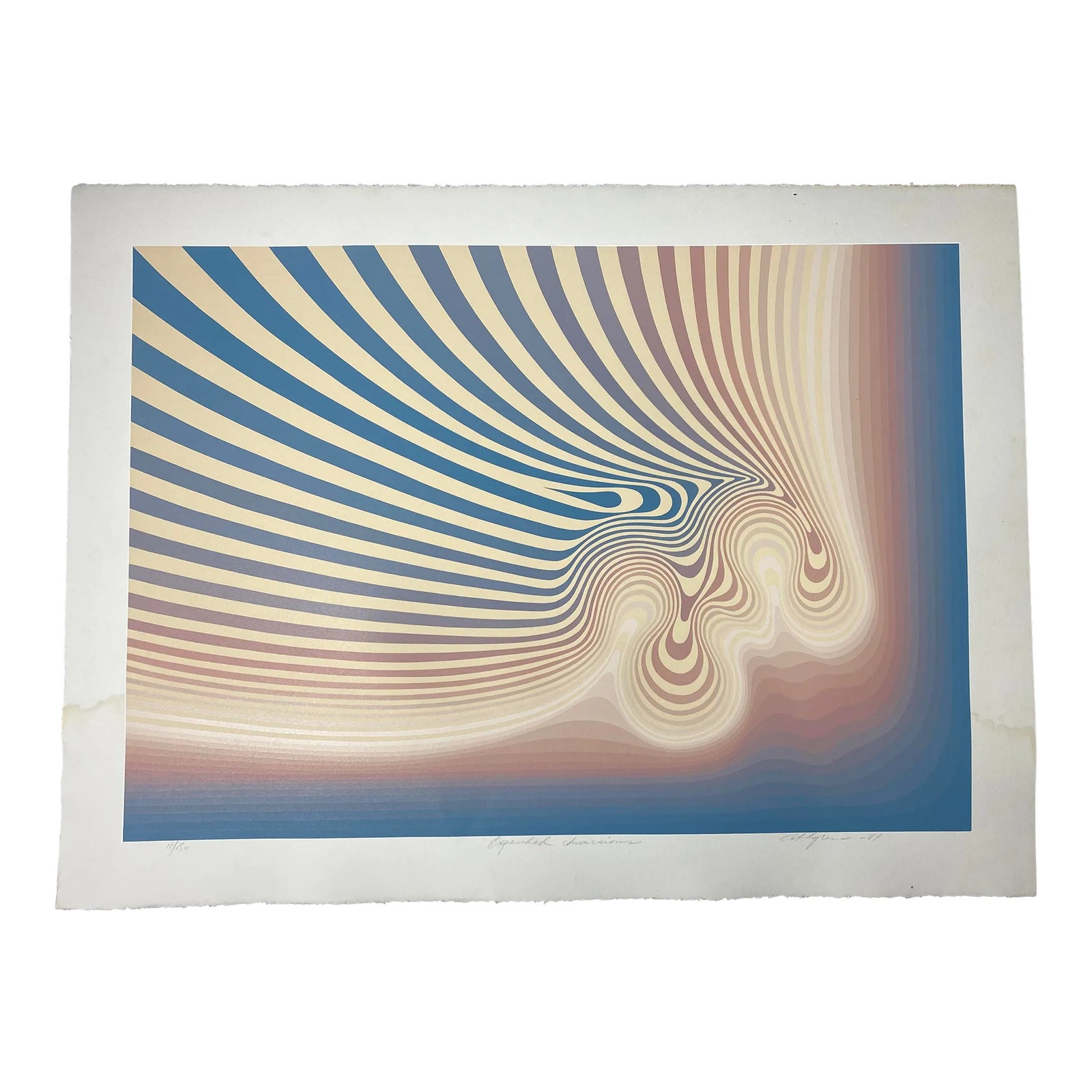 1981 Roy Ahlgren “Expanded Inversions” Op Art Serigraph | Chairish