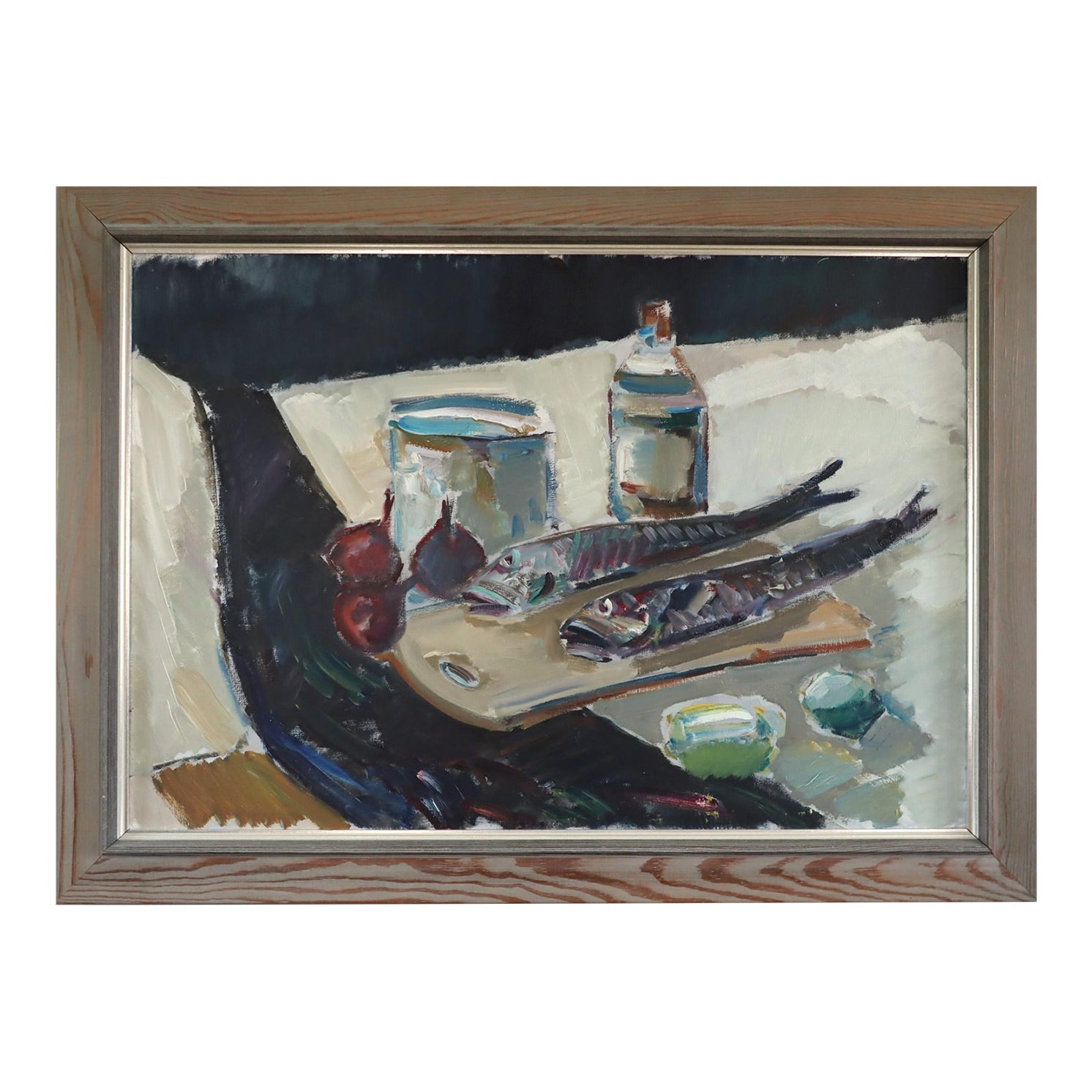 Mid-Century Modern 'Tabletop Still Life With Fish' Vintage Swedish ...