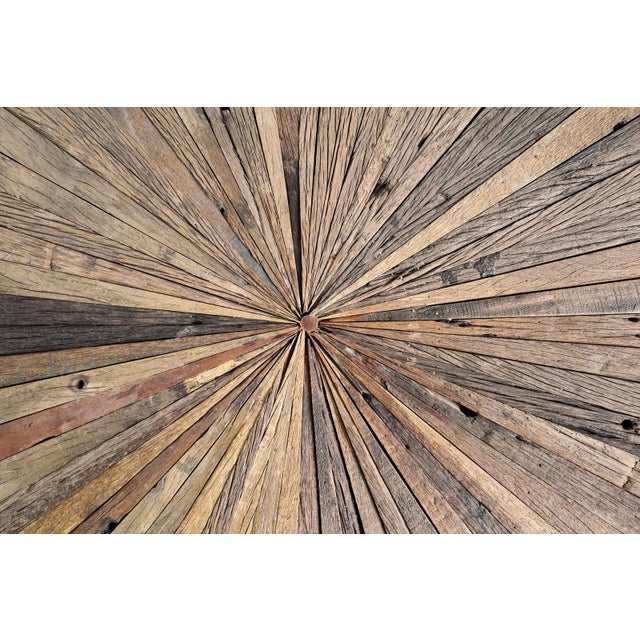 Salvaged Round Pinwheel Coffee Table | Chairish