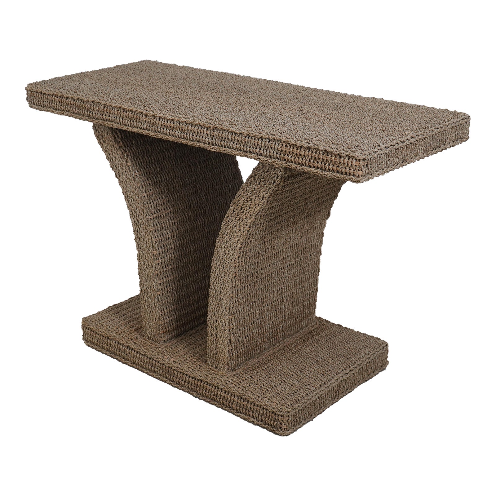 Furniture Classics Rope Woven Console Hall Table | Chairish