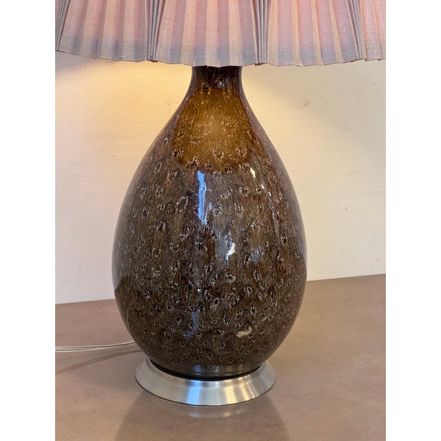 Vintage Mid Century Earth Tone Ceramic Table Lamp | Chairish