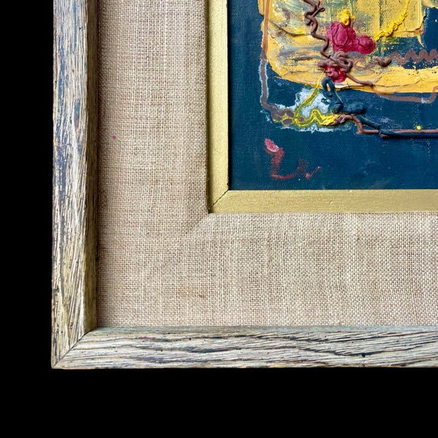 Abstract Oil Painting, Signed & Framed Original Vintage Art | Chairish
