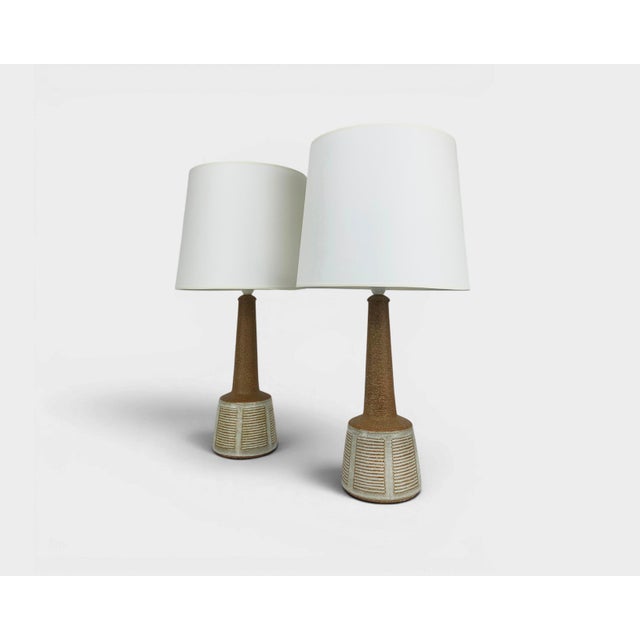 Danish Ceramic Table Lamps by Esben Klint for Le Klint and Palshus ...