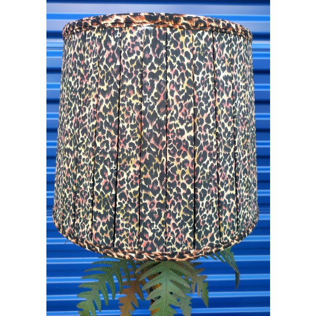 Large Vintage Chelsea House Style Tole Palm Tree Metal Leaf Leopard ...