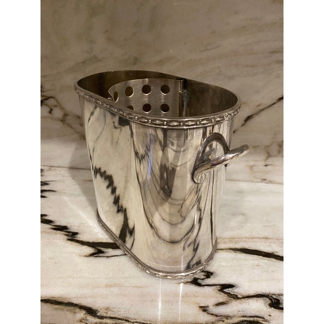 Silver Single Bottle Ice Bucket | Chairish