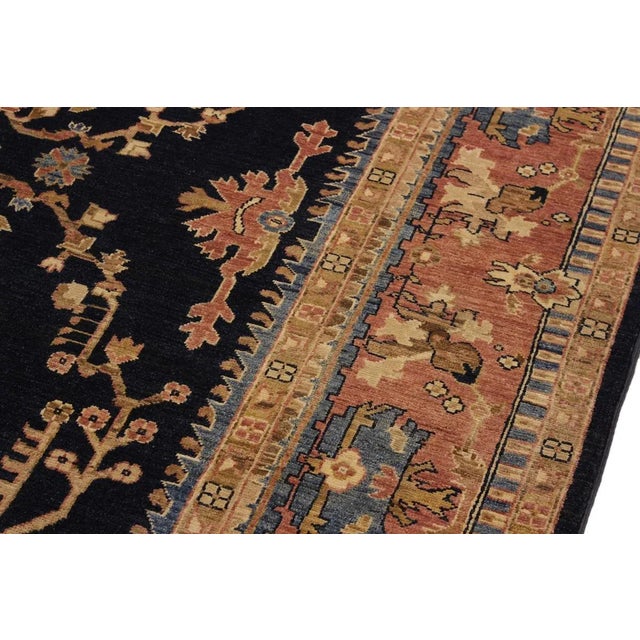 Shabby Chic Kafkaz Dark. Blue/Lt. Brown Wool Rug -8'10 X 11'9 | Chairish