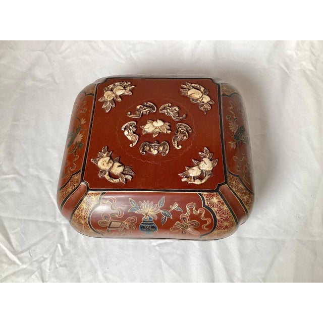 Antique Chinese Lacquer Table Box 1920's | Chairish