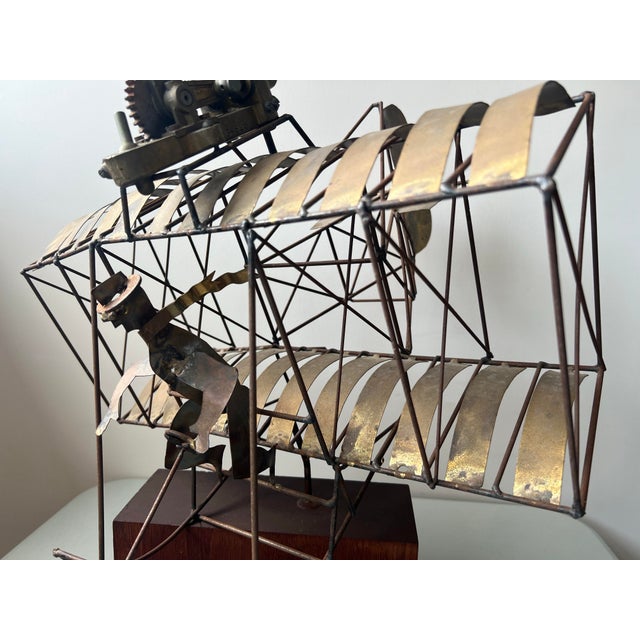 Mid 20th Century, Large Airplane Sculpture, Brazed & Welded Brass ...