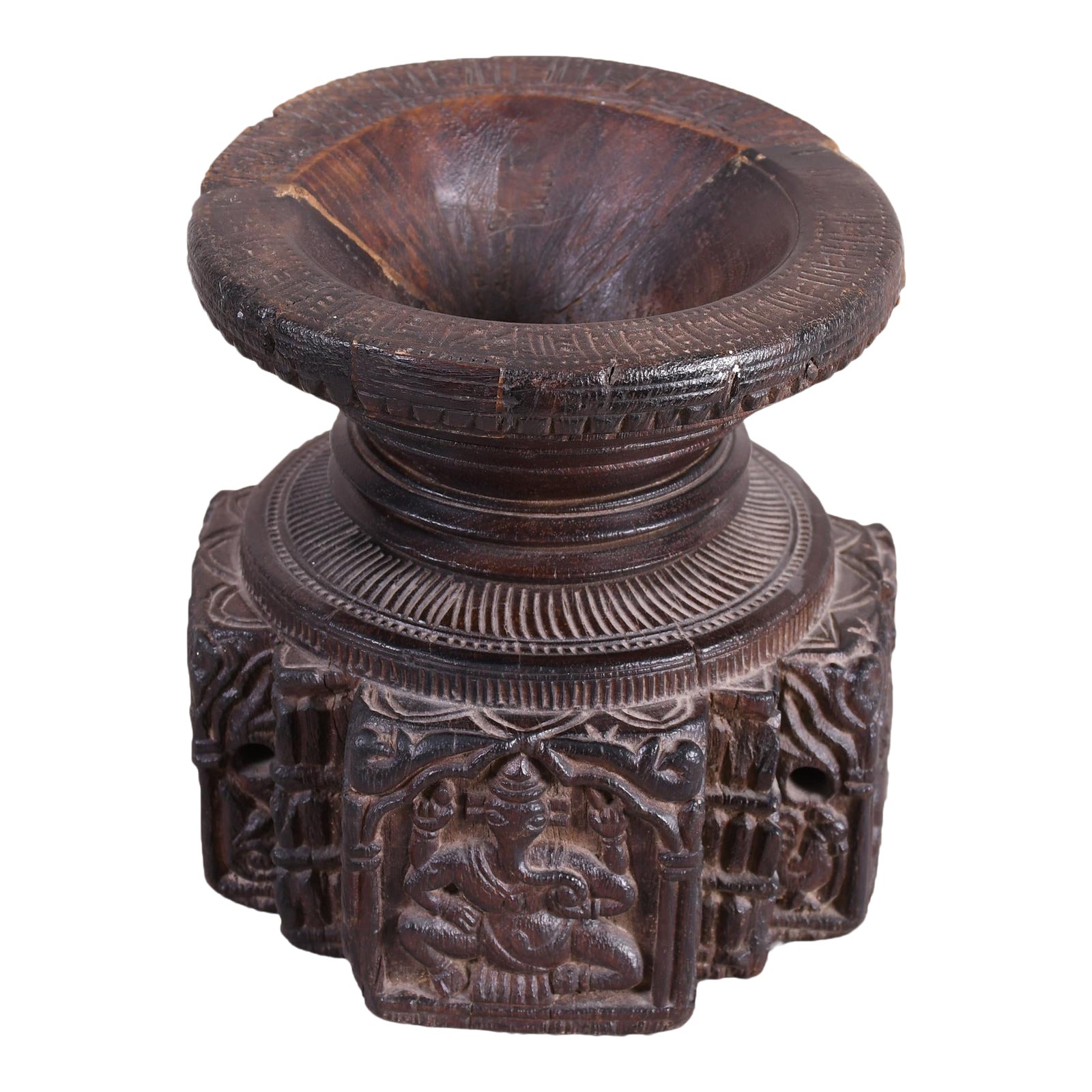 1960s Wooden Candle Stand Base | Chairish