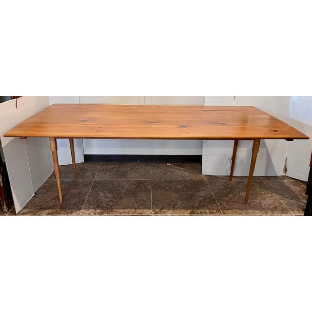 Hand Crafted Shaker Style Pine Drop Leaf Table | Chairish