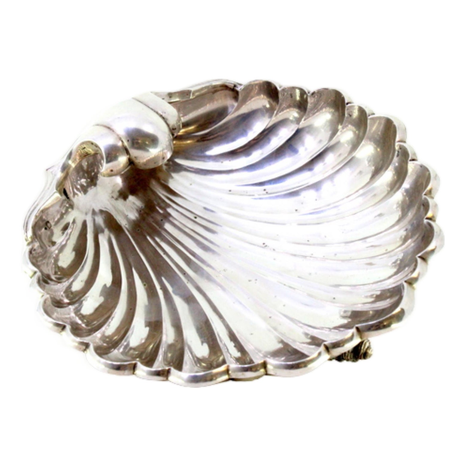 Shell-Shaped Silver Candy Box with Relief Feet | Chairish