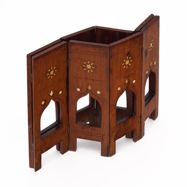 Indian Side Table From Hoshiarpur With Bone Inlay | Chairish