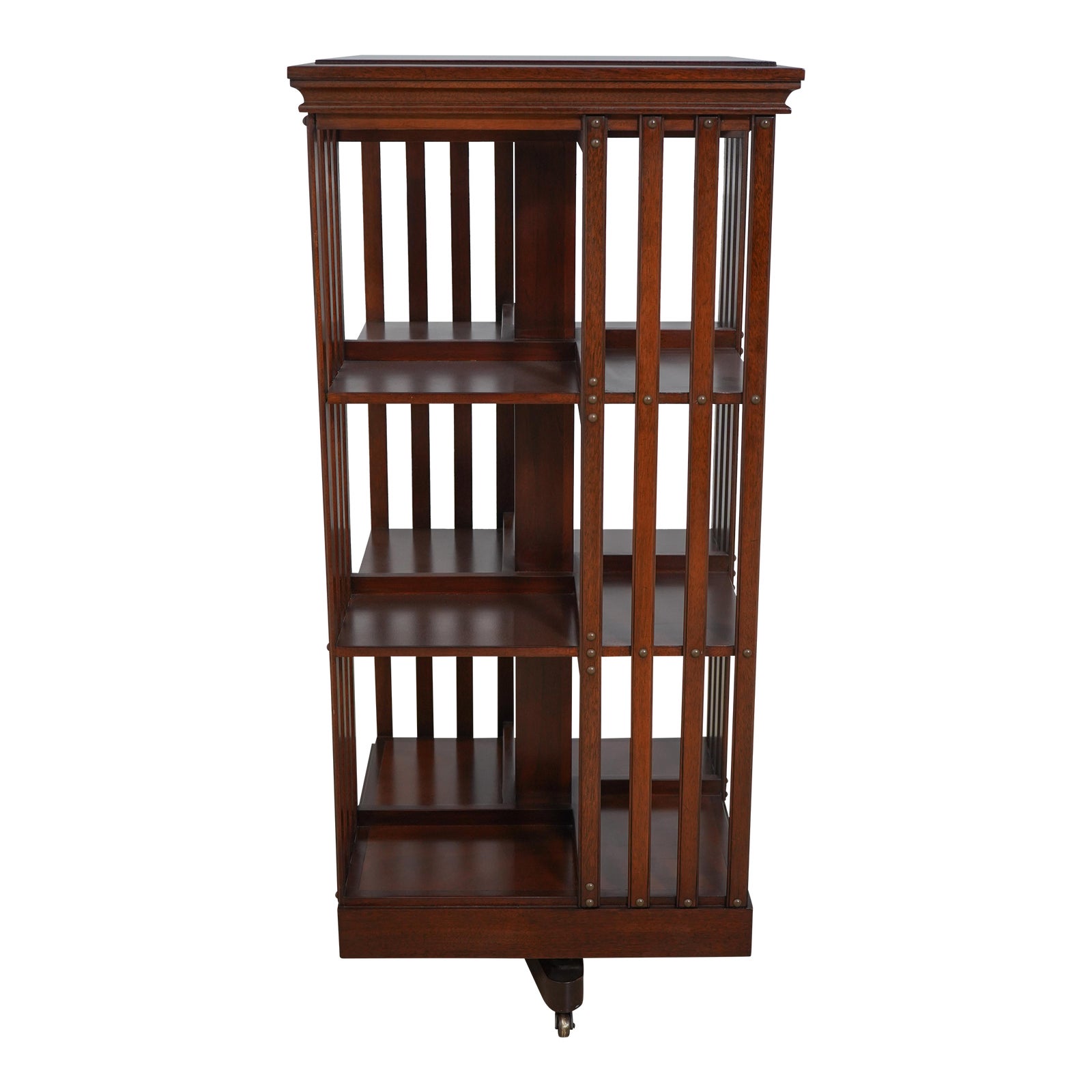 Kindel National Trust Mahogany Revolving Bookcase | Chairish