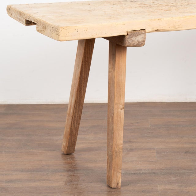 Rustic Console Table With Square Peg Legs, Hungary Circa 1890 | Chairish