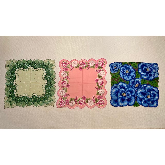 1930s Colorful Vintage Handkerchiefs- Set of 3 | Chairish