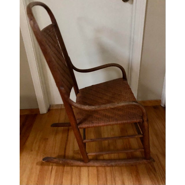 1940s Bentwood Splint Rocker After Thonet | Chairish