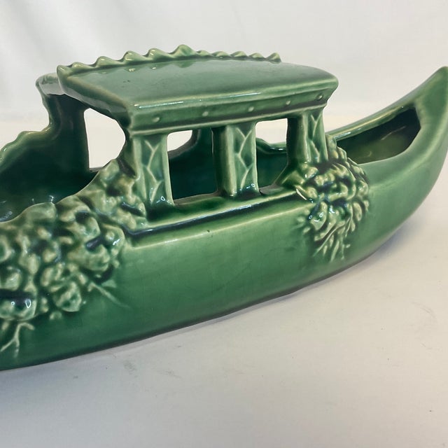 1940s Vintage Italian Boho Chic McCoy Gondola Ceramic Planter | Chairish