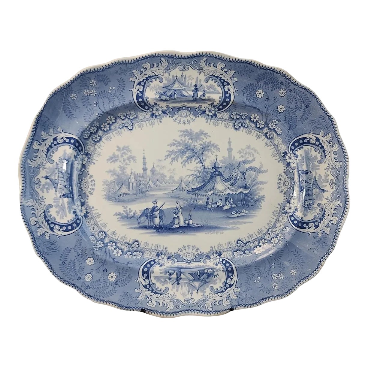 Early 1800s Thomas Godwin Medina Meat Platter - Large | Chairish