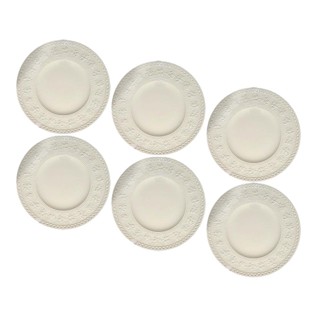 Wedgwood China Wellesley Pattern Dinner Plates - Set of 6 | Chairish