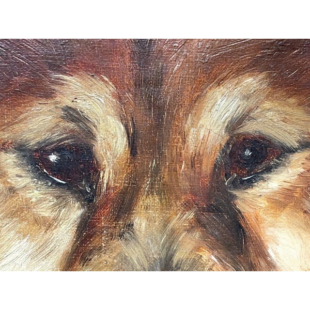 Traditional French 19th Century Oil Painting Chinese Chow Chow Dogs ...