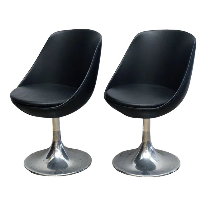 Tulip Swivel Chairs, Italian, 1970s, Set of 4 | Chairish