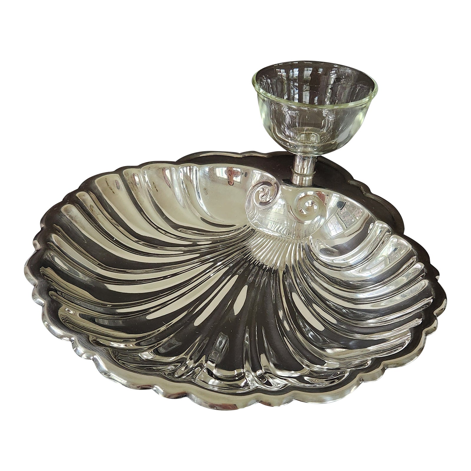 Mid 20th Century Mid-Century Modern Eton Silver-Plated Shell Shrimp ...