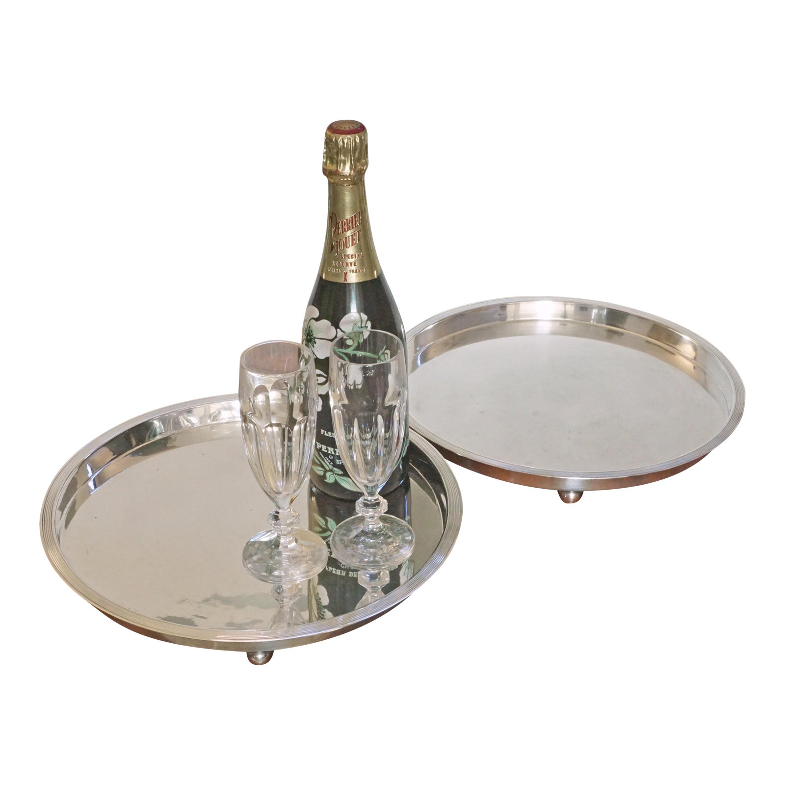 Christofle French Art Deco Circular Drinks Tray 1930s Minimalist Style ...