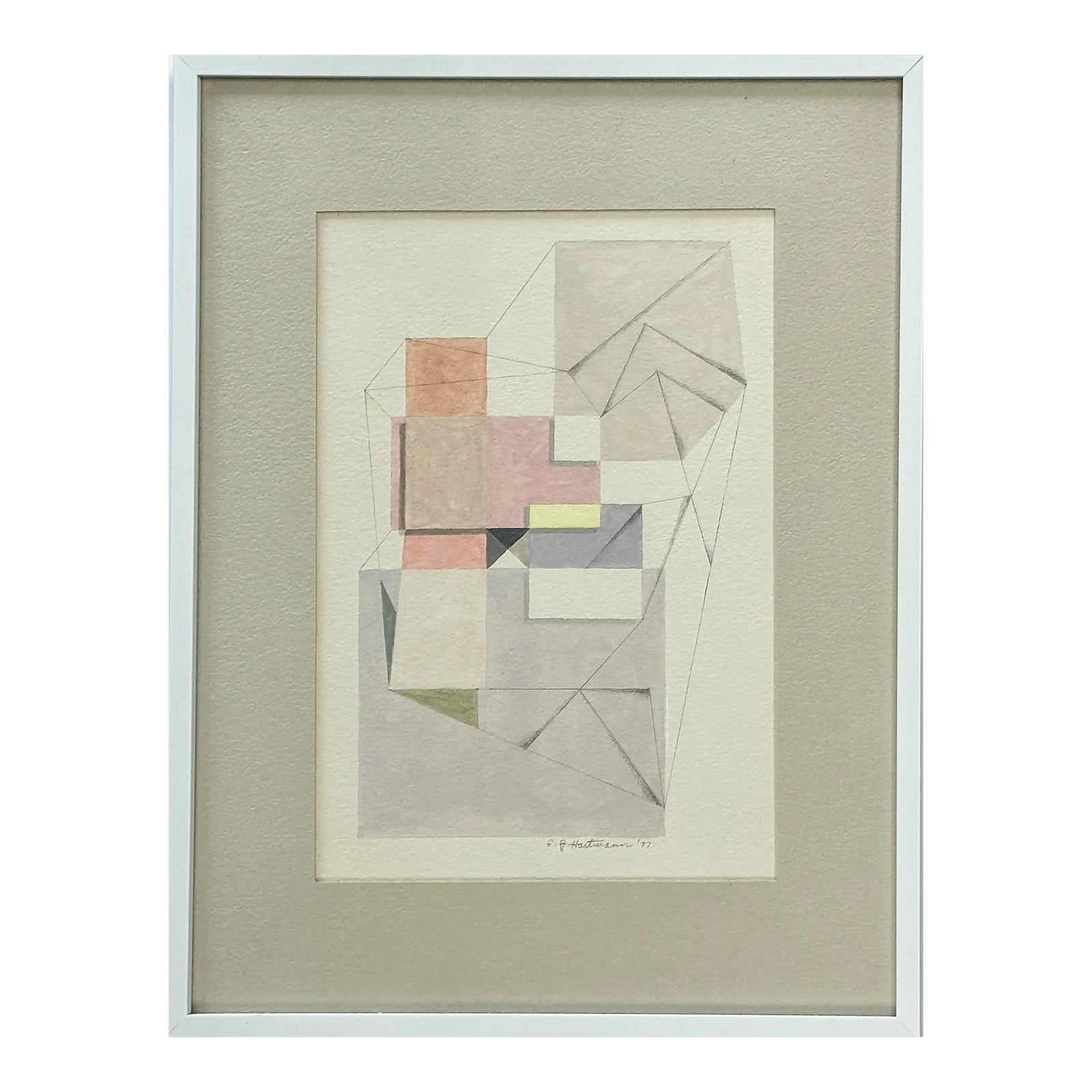 e.j. Hartmann (American, B. 1925) - Vintage Abstract Postmodernist ...