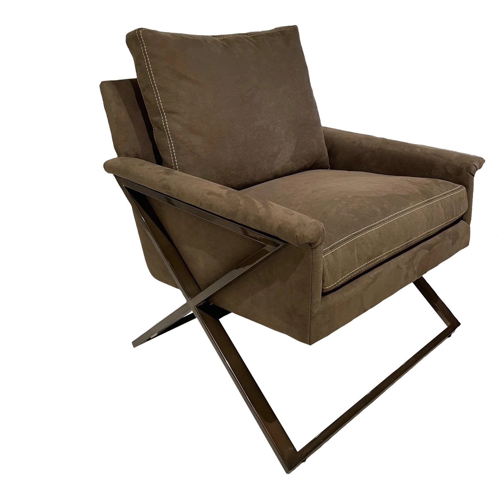 Modern - Contemporary Metal Base Lounge Chair | Chairish