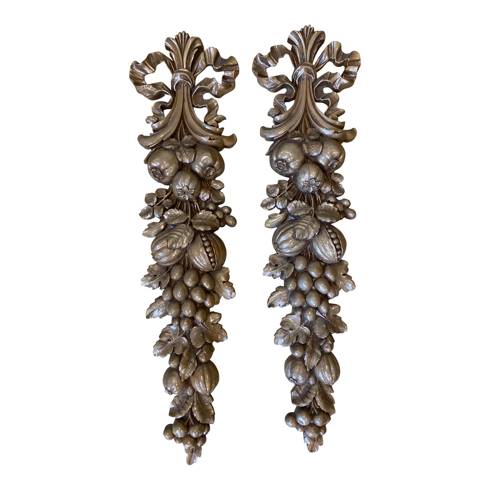 Midcentury Syroco Wood Fruit Wall Plaques – Ornate Baroque Gilded Wall ...