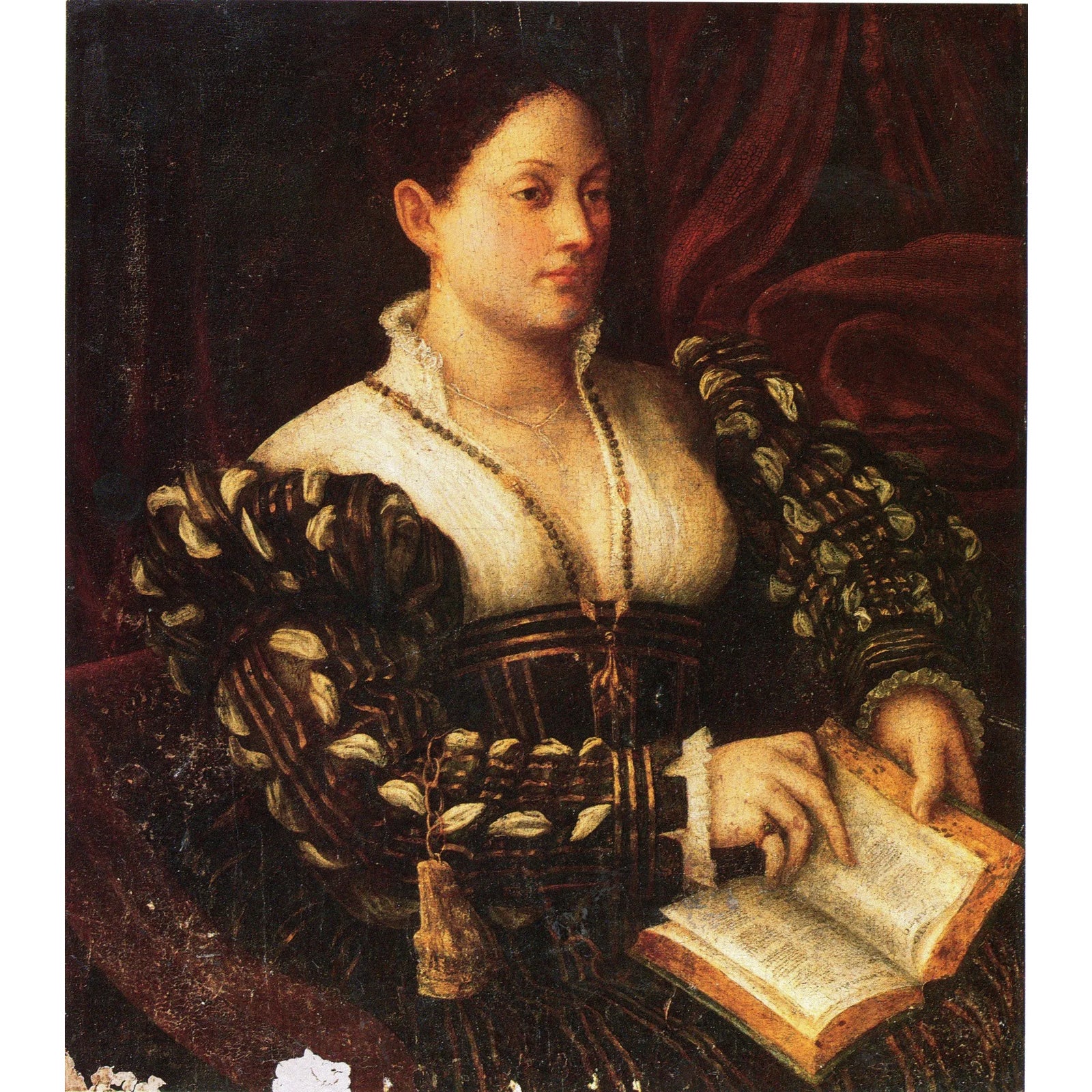 Portrait of a Lady in Elegant Dress, Attributed to Francesco Torbido ...