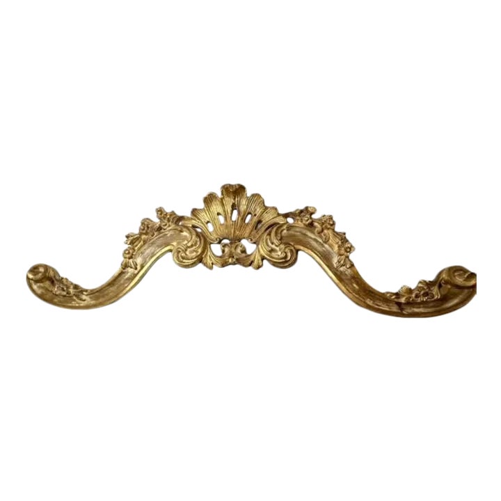1970s Gold Leaf Architectural Arch Pediment Accent Piece | Chairish